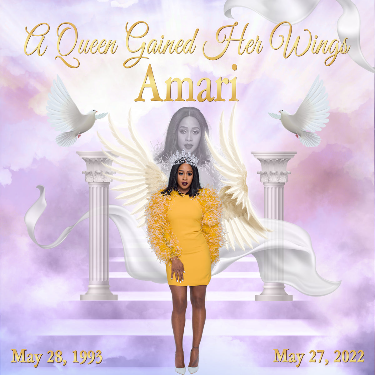 Memorial Backdrop, Funeral Backdrop, In Loving Memory backdrop, Memori ...