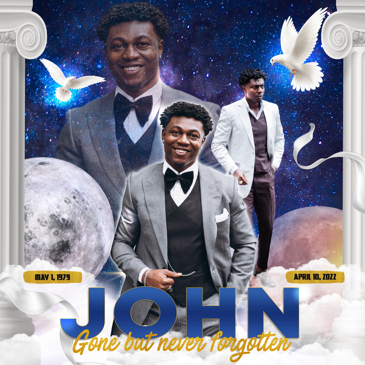 Memorial Backdrop, Funeral Backdrop, In Loving Memory backdrop, Memori ...